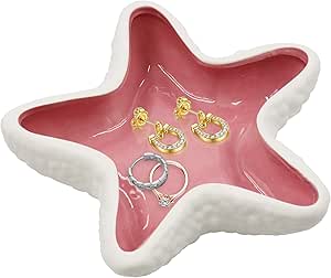 Amazon.com: YITOBA Ceramic Seashell Jewelry Dish tray, Small Shell ...