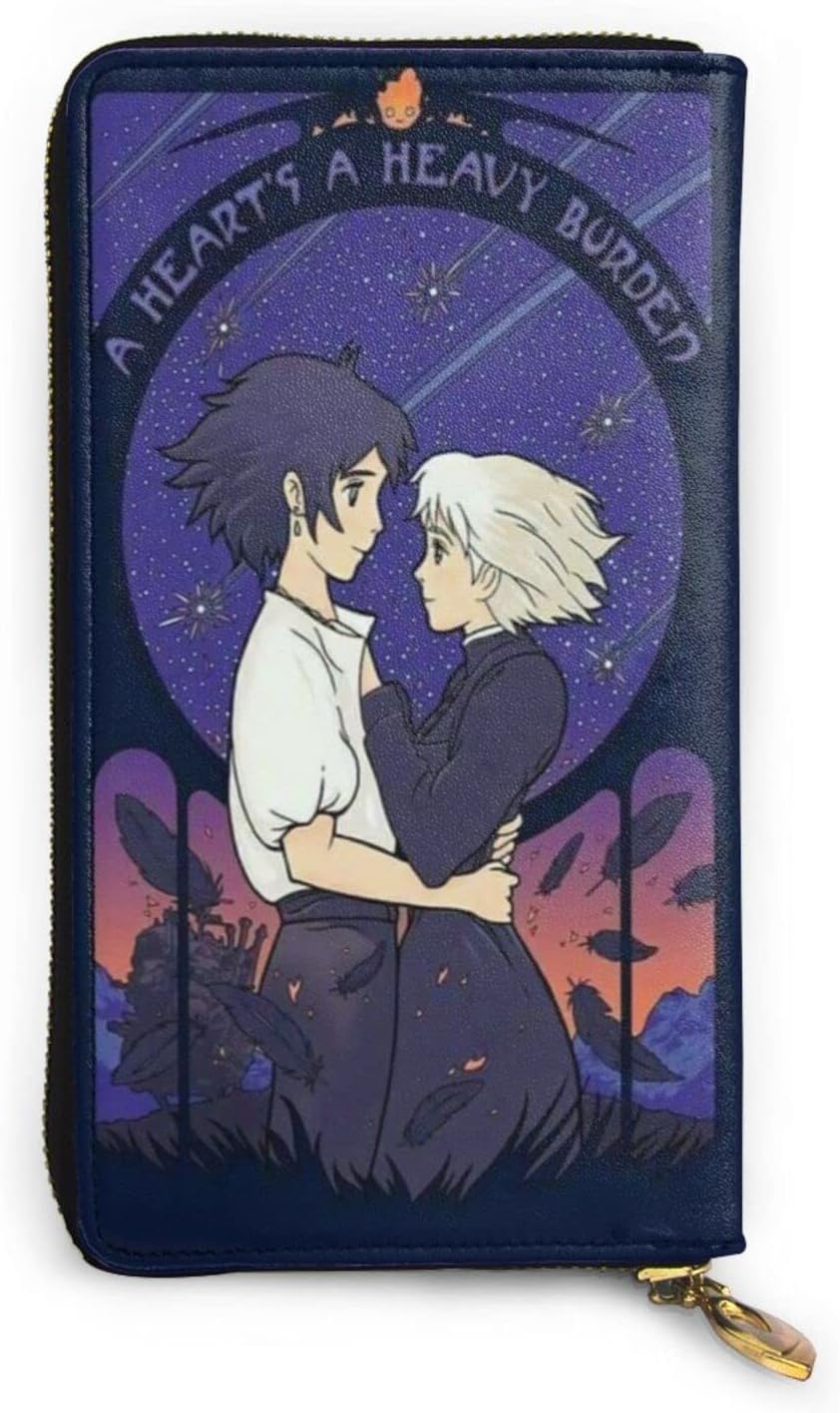 Amazon.com: Howls Moving Castle Leather Wallet Credit Card Holder Large ...