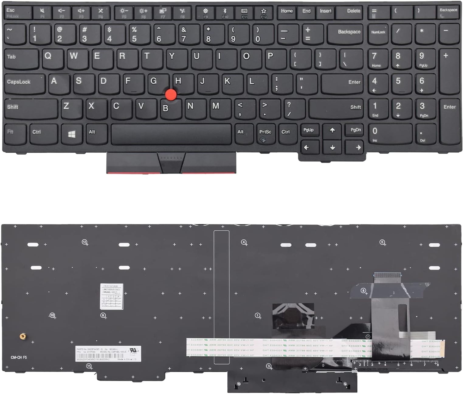 Amazon.com: Laptop Replacement US Layout Keyboard for Lenovo ThinkPad ...