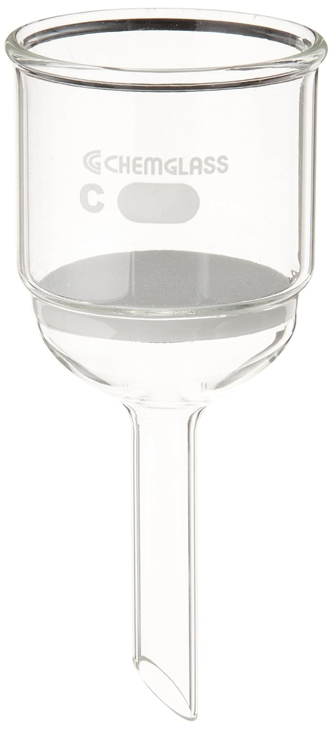 Chemglass CG-1402-18 Glass Buchner Filtering Funnel with Coarse Frit ...