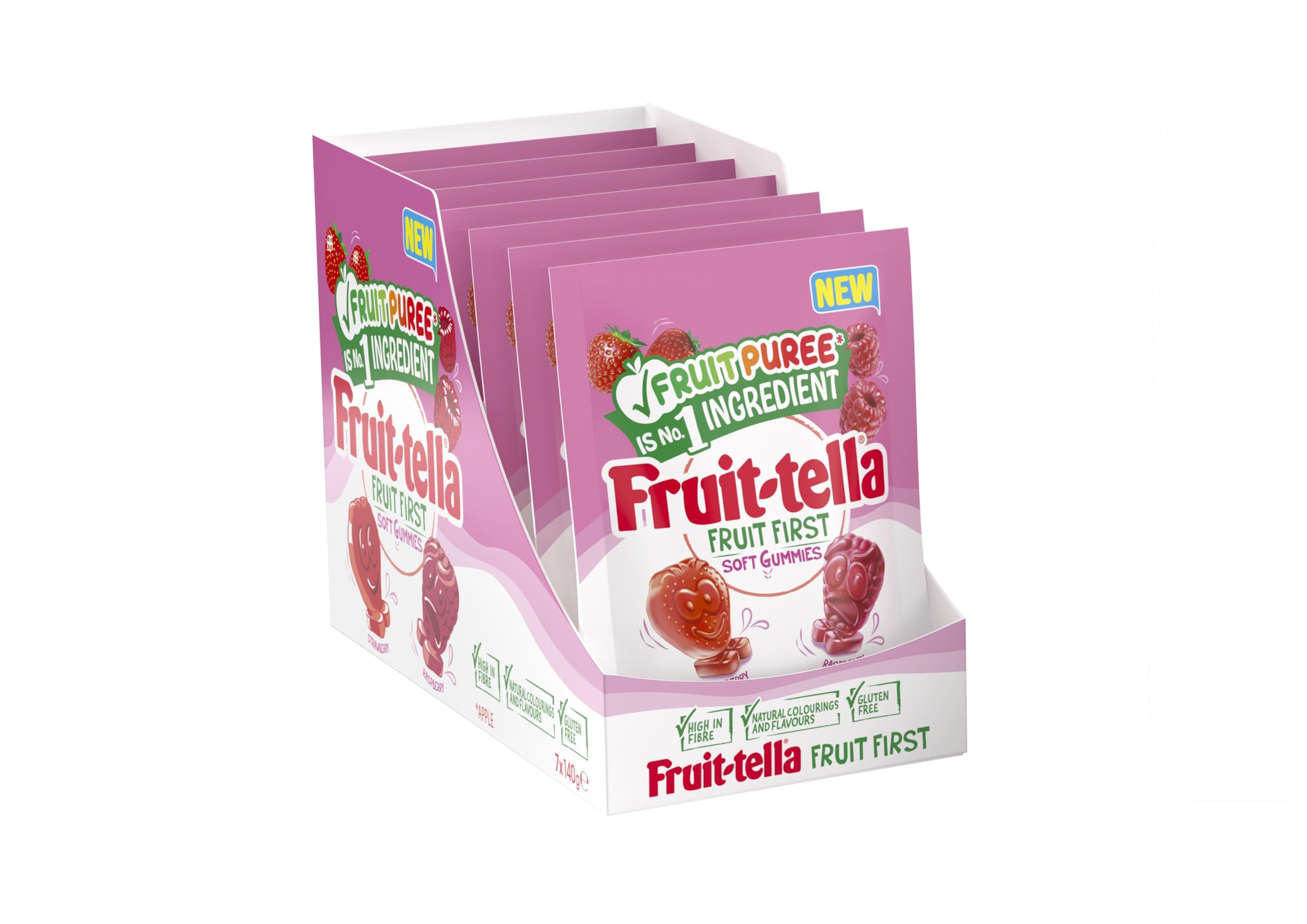 Fruittella Fruit First Strawberry & Raspberry Flavoured Jelly Sweets ...