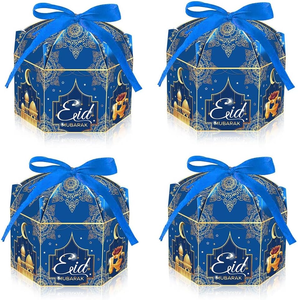 Amazon.com: Estivaux 12 Pack Eid Mubarak Boxes, Ramadan Candy Box Eid ...