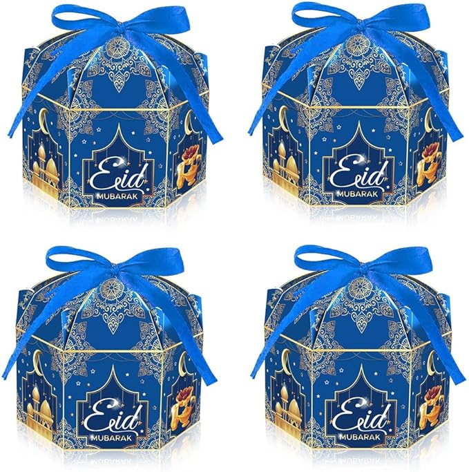 Amazon.com: Estivaux 12 Pack Eid Mubarak Boxes, Ramadan Candy Box Eid ...