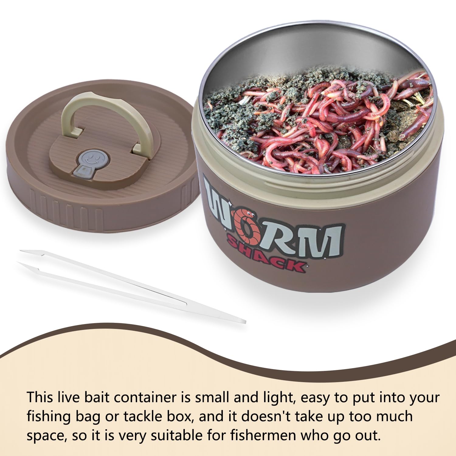 Snapklik.com : Fishing Bait Container, Insulated Stainless Steel, Live ...