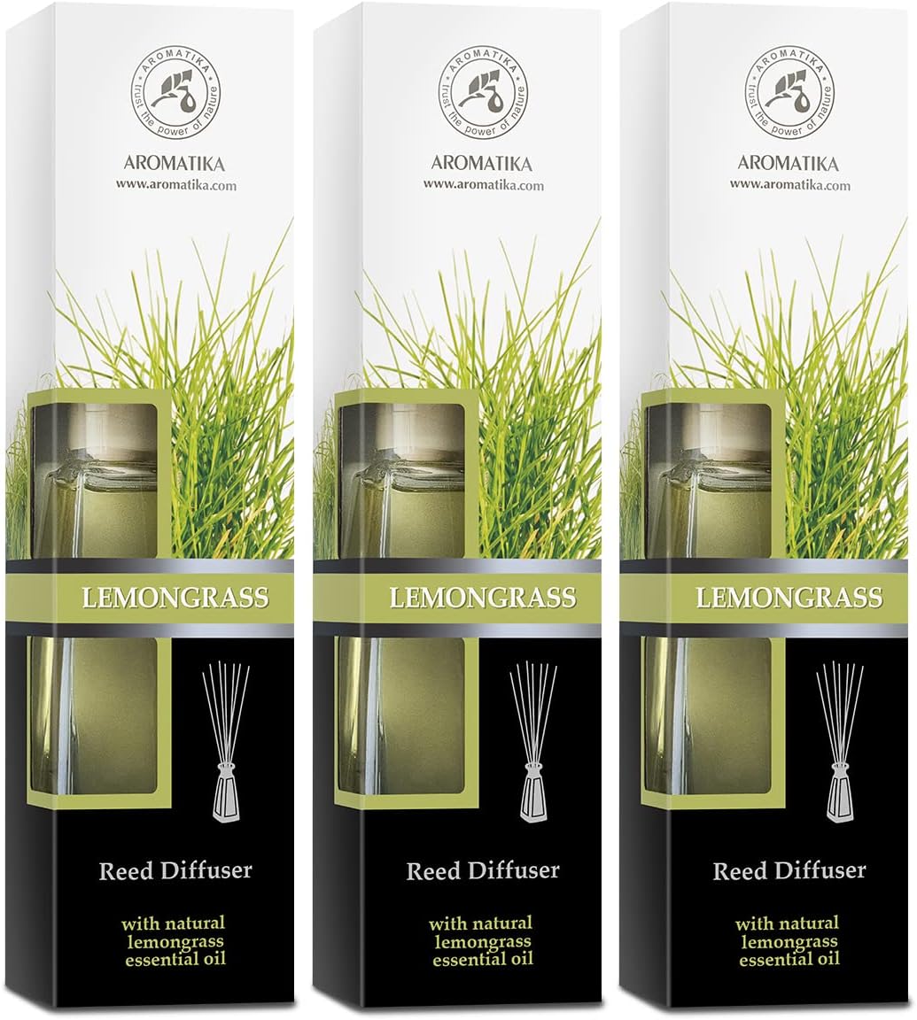 Amazon.com: Lemongrass Diffuser - Set 3x3.4 Fl Oz - Fresh & Long ...