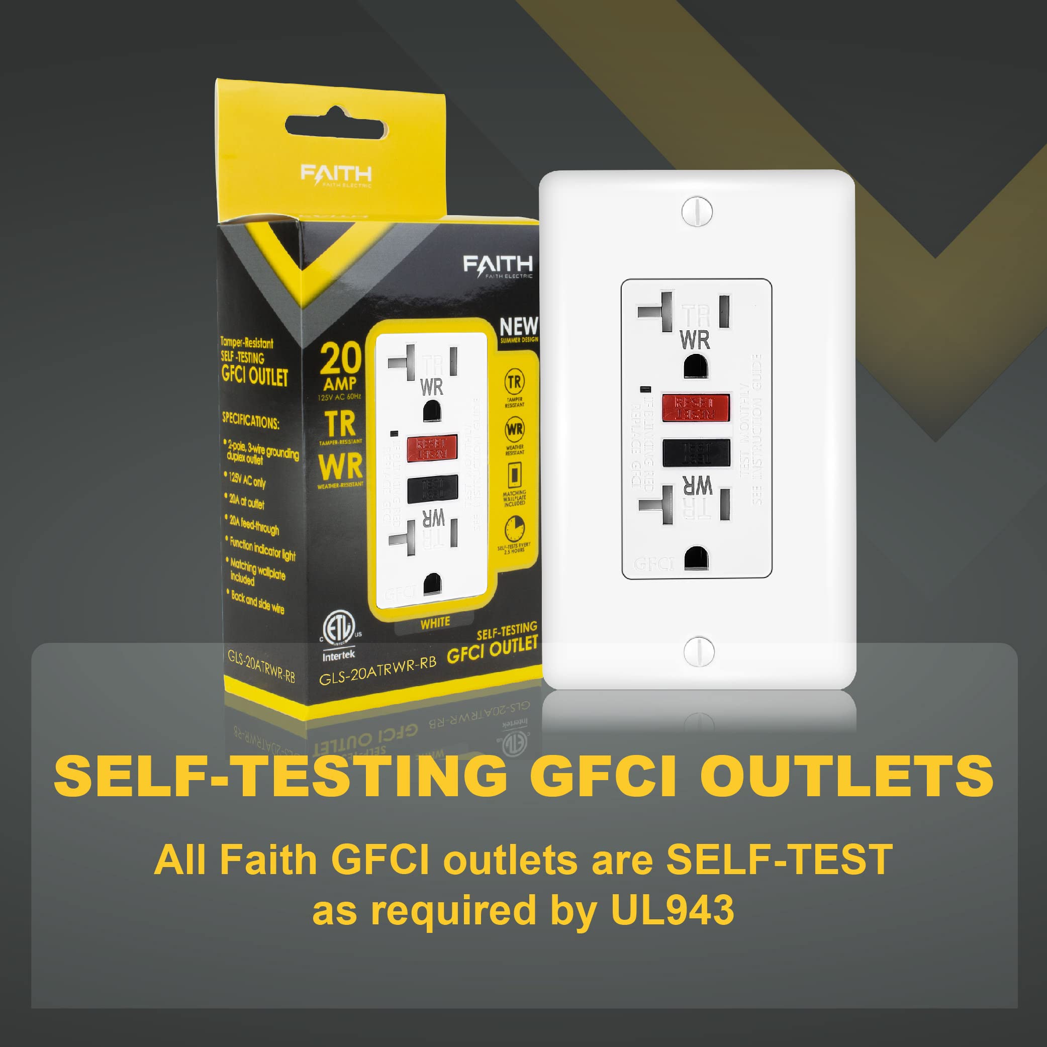 Snapklik.com : Faith 20A Outdoor GFCI Outlets, Weather And Tamper ...