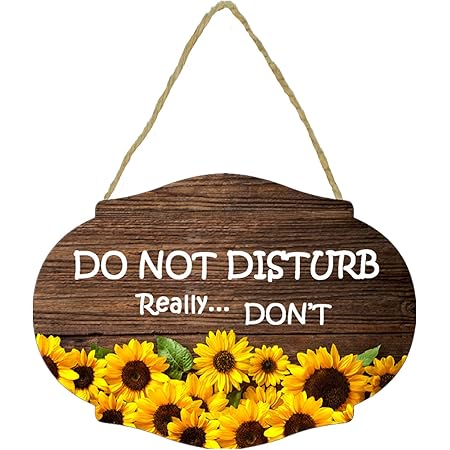 Amazon.com: Do Not Disturb Door Hanger Sign, Double-Sided Wooden Do Not ...
