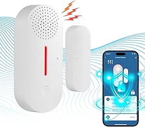Amazon.com: WiFi Window Alarm Sensors with Sound and Light 110dB ...