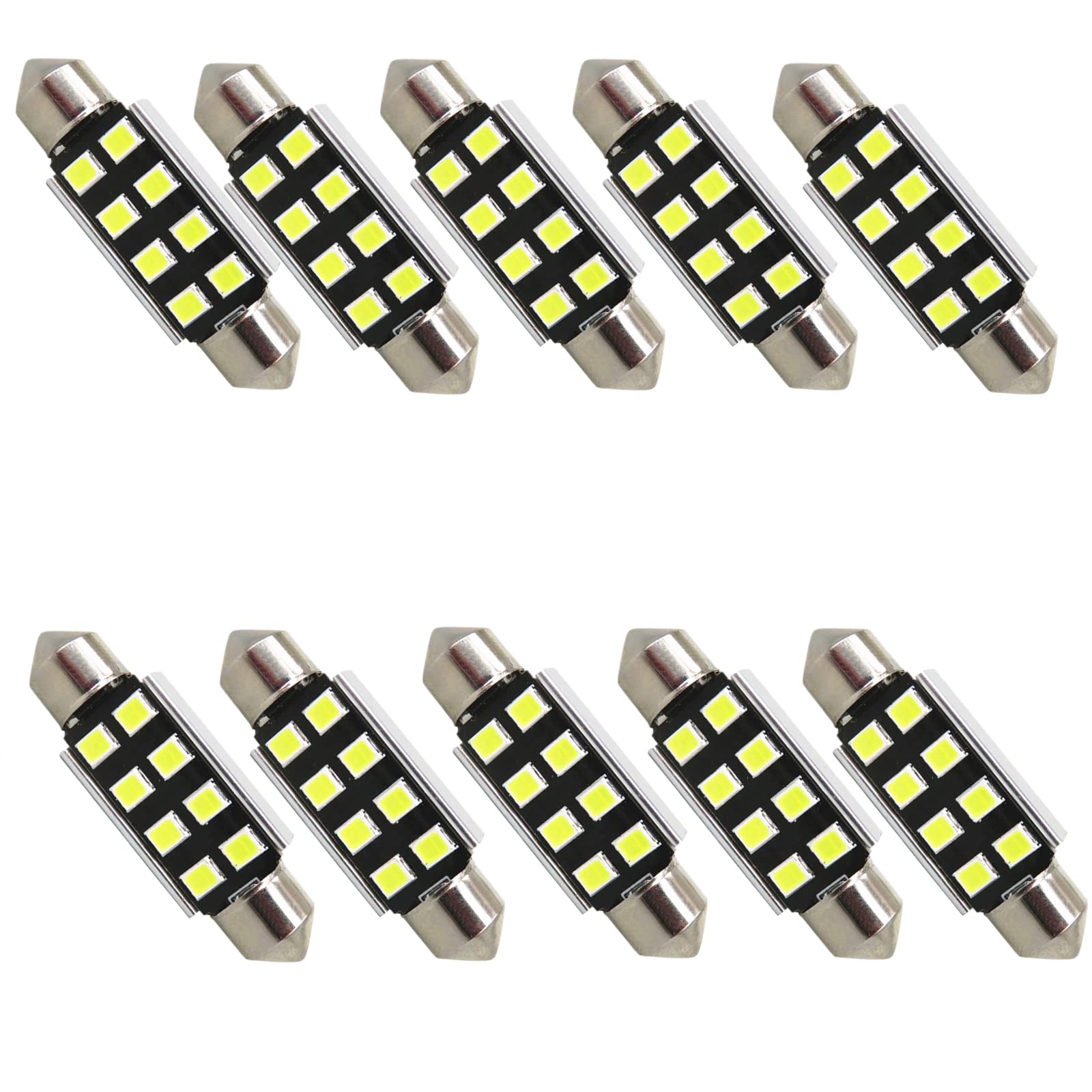Amazon.com: WLJH 10x 6418 LED Bulb Canbus Error Free 36mm Festoon LED ...