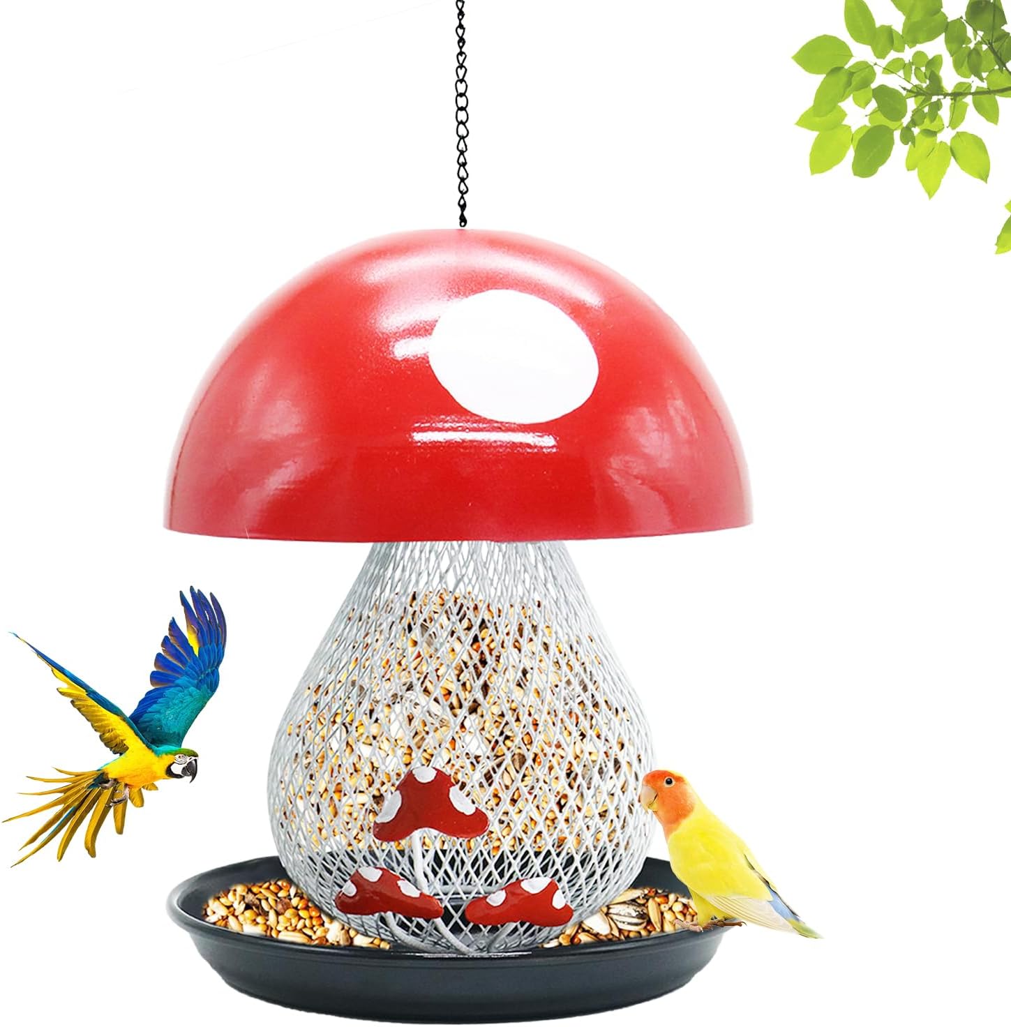 Amazon.com : Bird Feeders for Outdoor Hanging, Outside Metal Mesh Bird ...