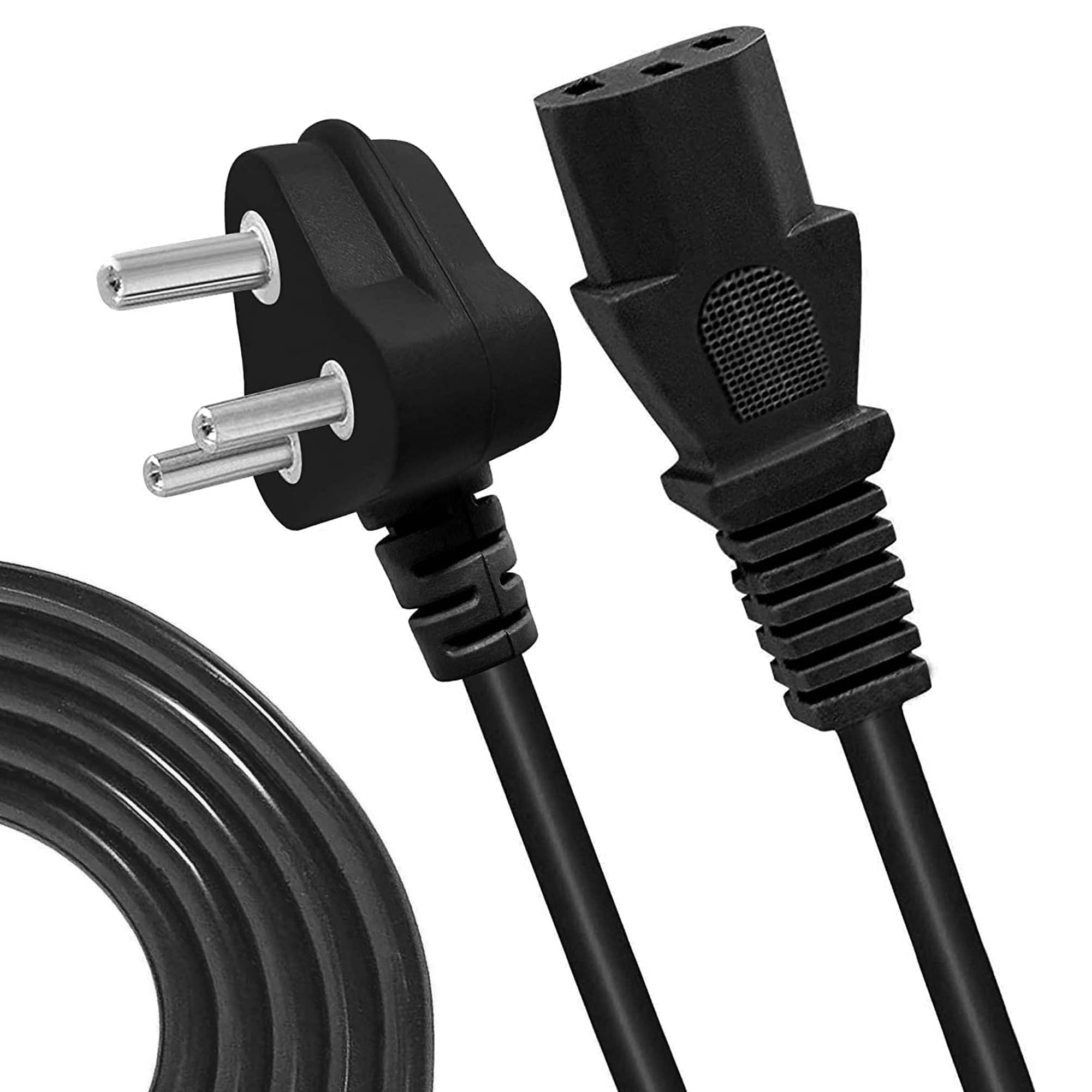 Buy Axmon ® 1.8 Meter Computer Power Cable Cord for Desktop 3 pin PC ...