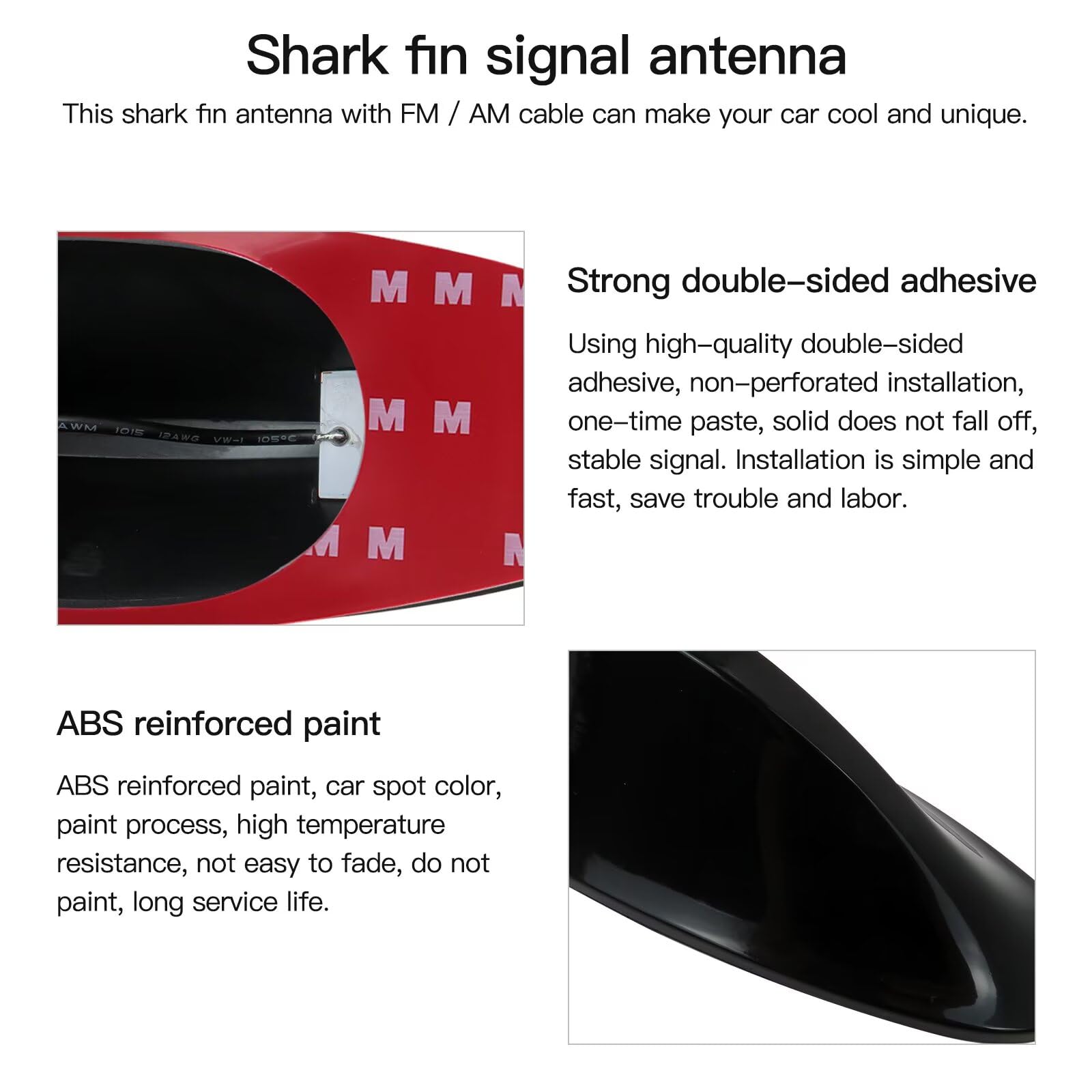 Shark Car OMAC Car Shark Fin Antenna Roof Radio AM/FM Signal For Nissan ...