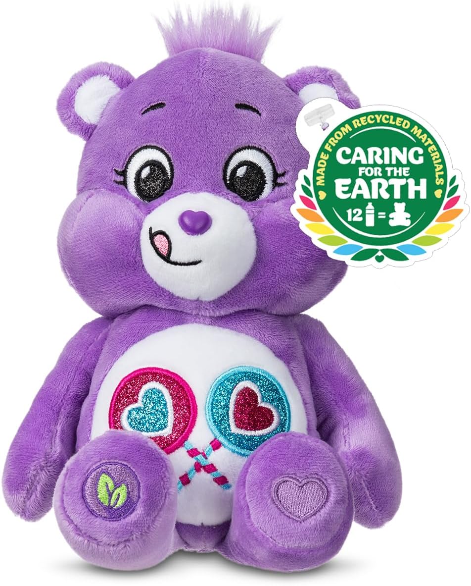 Amazon.com: Care Bears 9" Bean Plush (Glitter Belly) - Share Bear ...