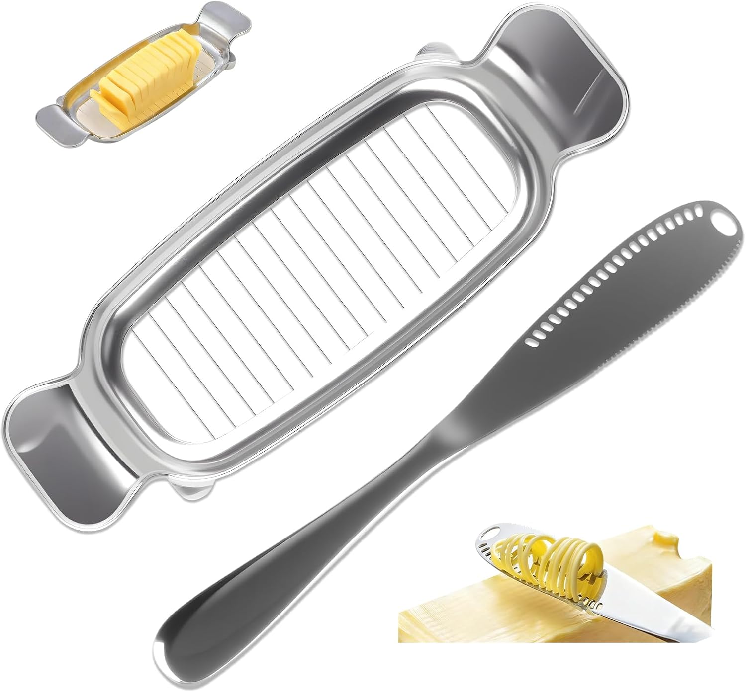 Amazon.com | Ryetvok Butter Slicer Cutter & Perforated Knife, Stainless ...