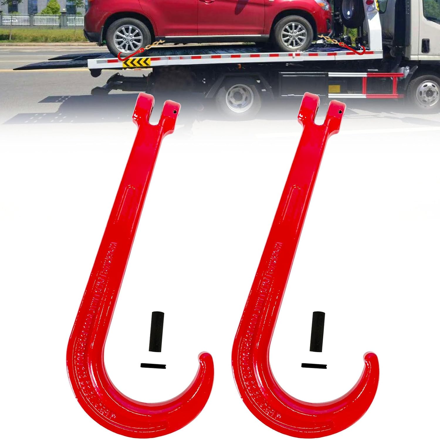 Amazon.com: SENKEYFE 15 Inch J Hook Towing-G80 Heavy Duty Towing J Hooks with 7100 Lbs Working ...