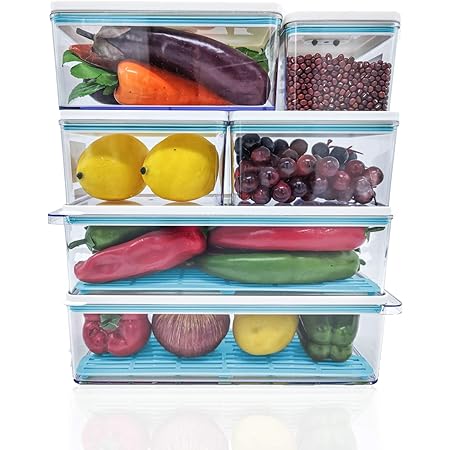 Amazon.com: SOUJOY 6 Pack Produce Saver Storage Container, 1.5L Food ...