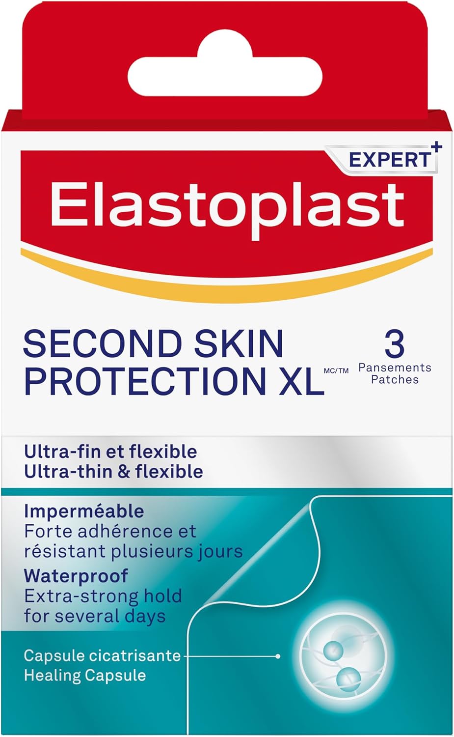 Elastoplast Second Skin Protection XL Hydrocolloid Patches, Ultra Thin ...
