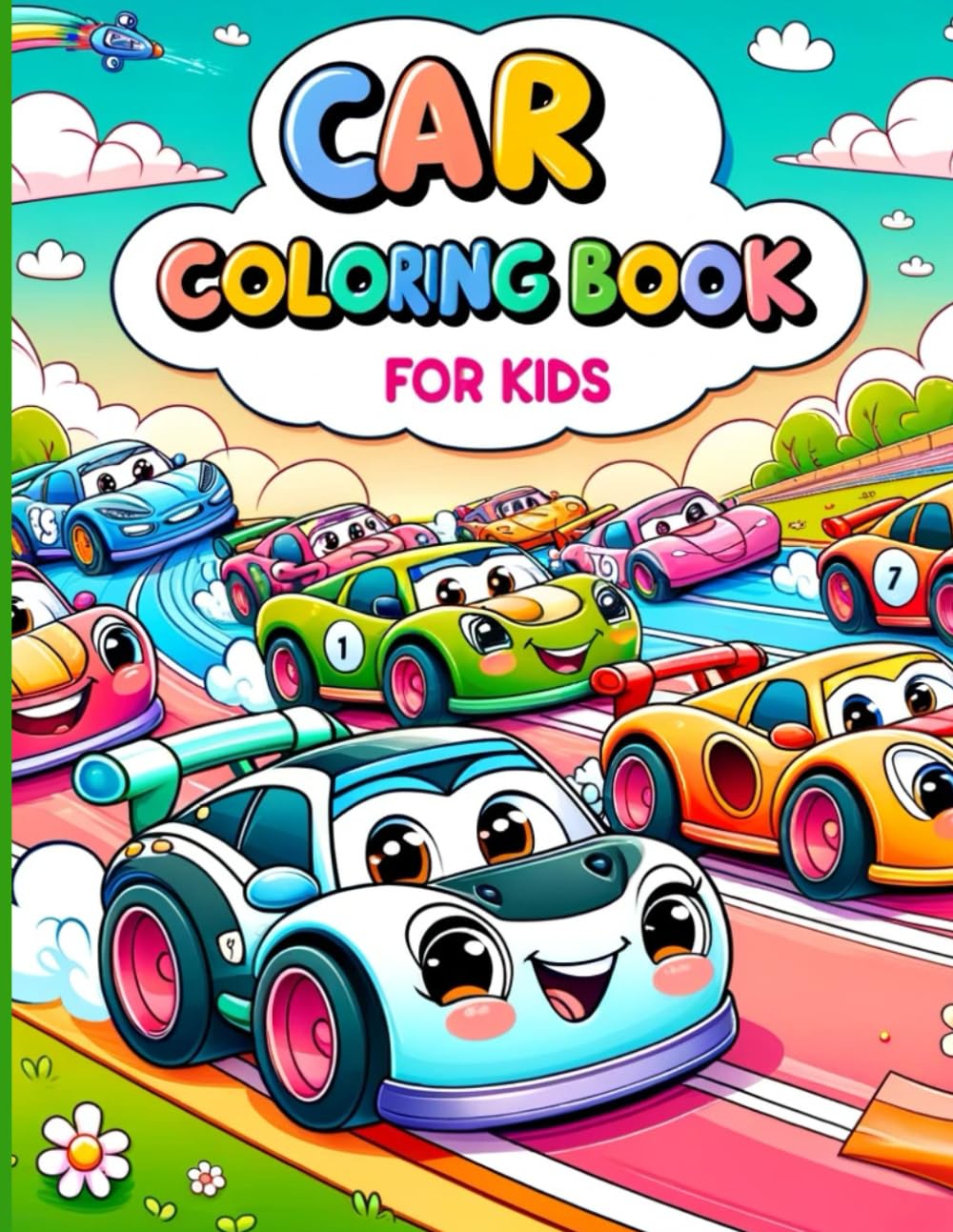 Car Coloring Book for Kids: PREMIUM RACING CAR Coloring for Toddlers ...