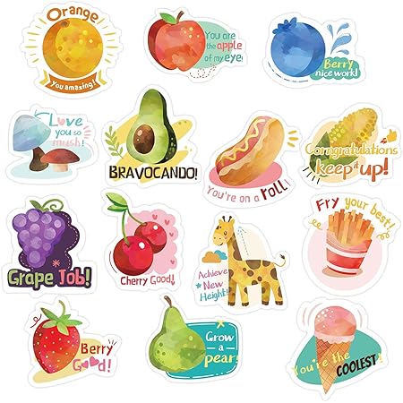 Amazon.com : 600 Pieces Fun Teacher Stickers for Kids Reward Punny ...