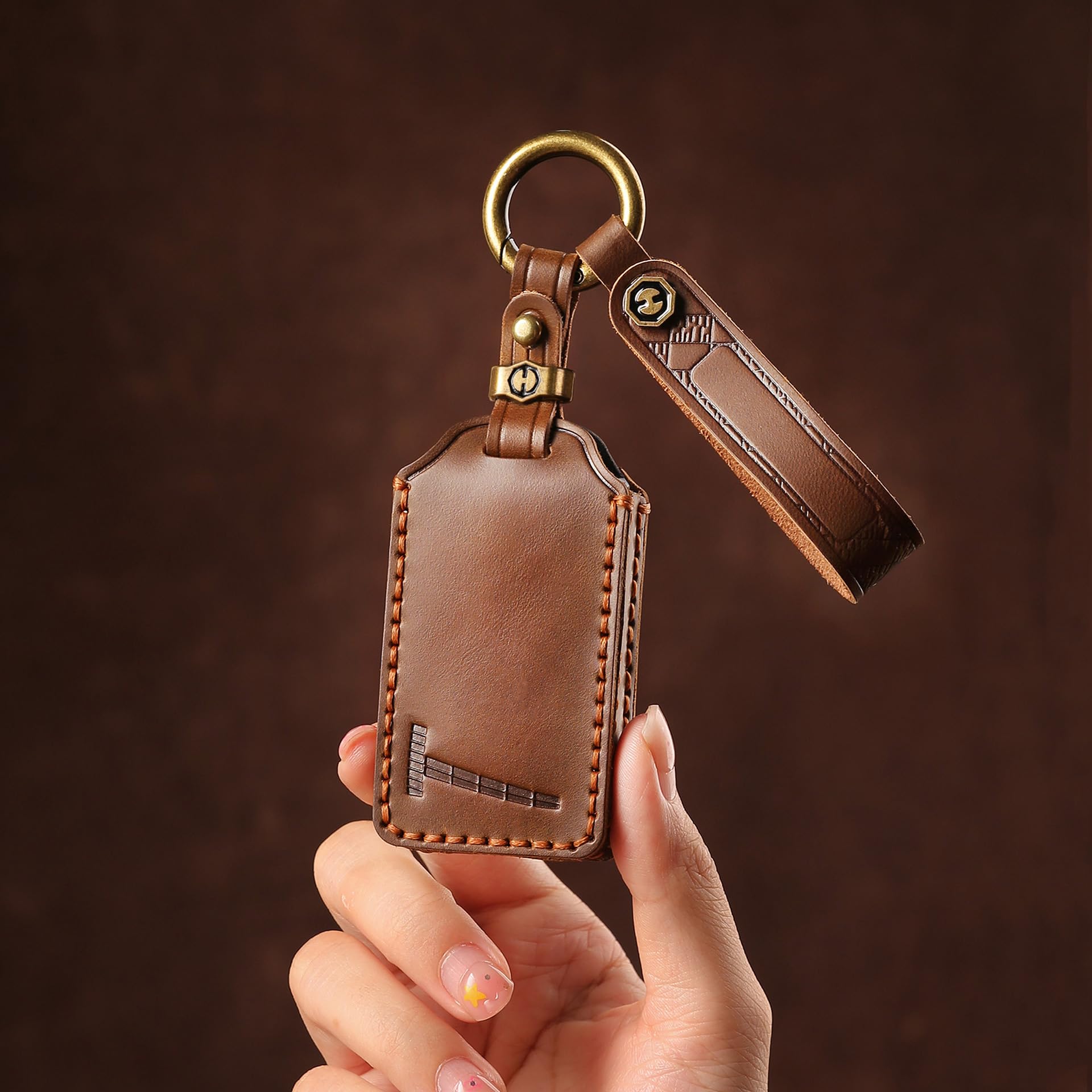 Polestar 4 Key Fob Cover HIBEYO 2022 Leather Key Fob Case Protection ...