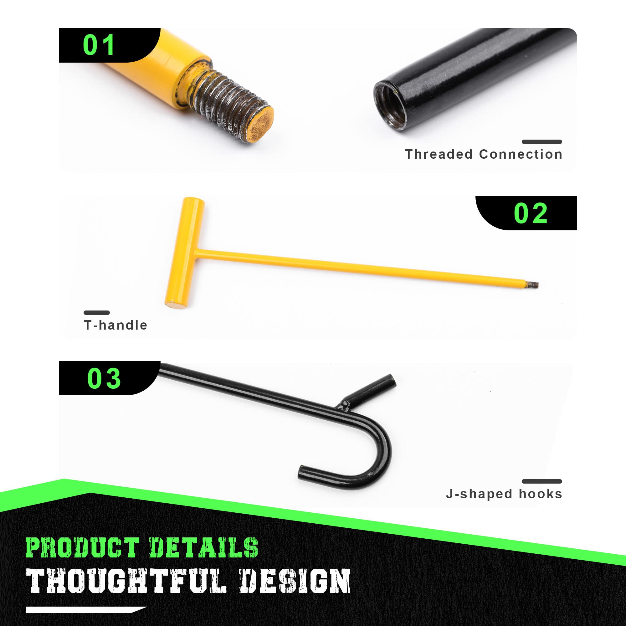 Snapklik.com : AUTOSwpozo 5th Wheel Pin Puller, 4 Pack 32" Solid Steel ...