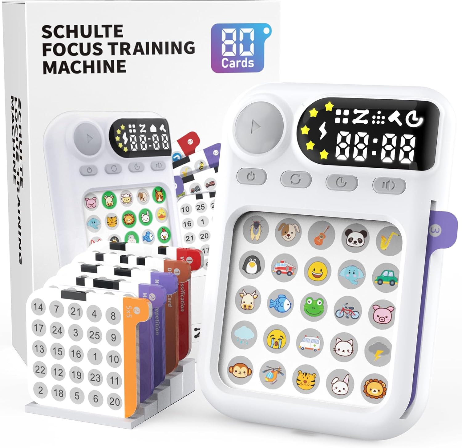 Amazon.com: JakMean Handheld Game for Kids 6-12, Schulte Grid Focus ...