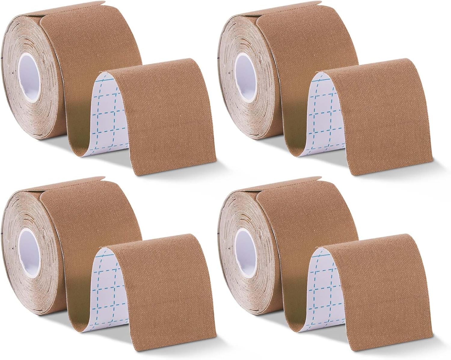 Amazon.com: OBTANIM Waterproof Kinesiology Tape 4 Rolls Precut Strips ...