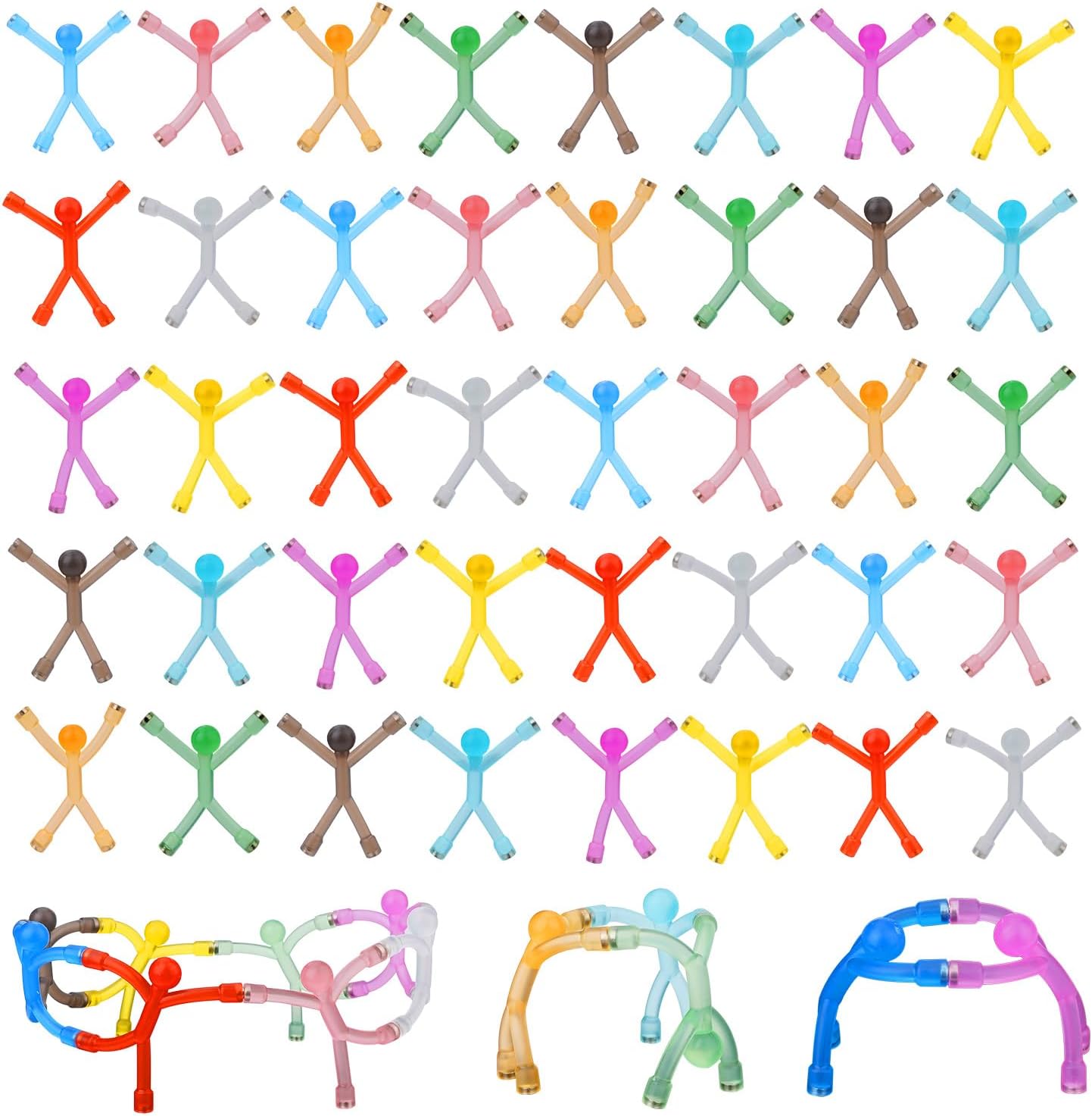 Amazon.com: 20Pcs Man Magnetic Toy Colorful Humanoid Magnetic Toys ...