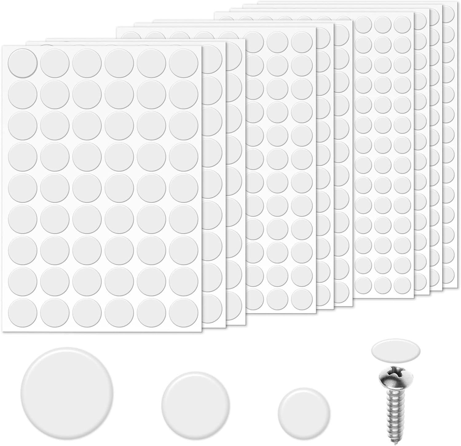 Amazon.com: SUNJOYCO 1010PCS Screw Hole Covers, 10Sheets Self-Adhesive ...