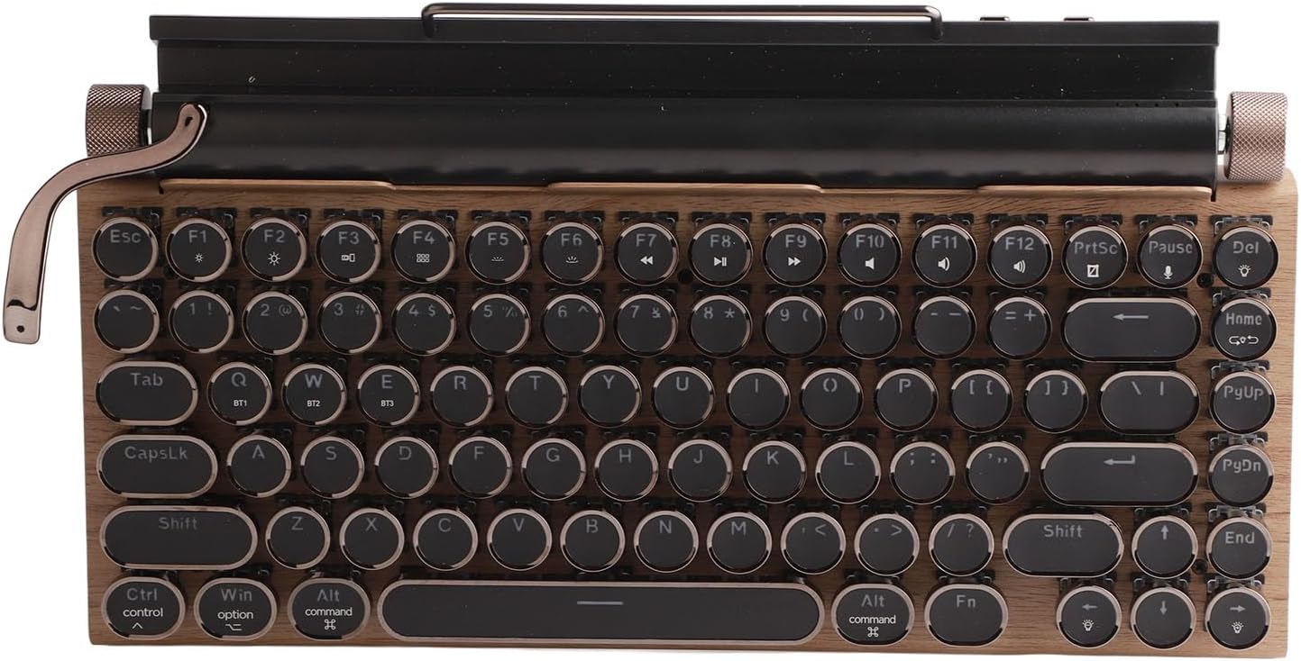 GOTOTOP Teclado de Máquina de Escribir, Teclado Mecánico Bluetooth 83 ...