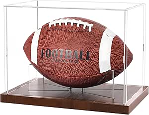 Amazon.com: Fitense Football Display Case Acrylic Clear, Football Stand ...