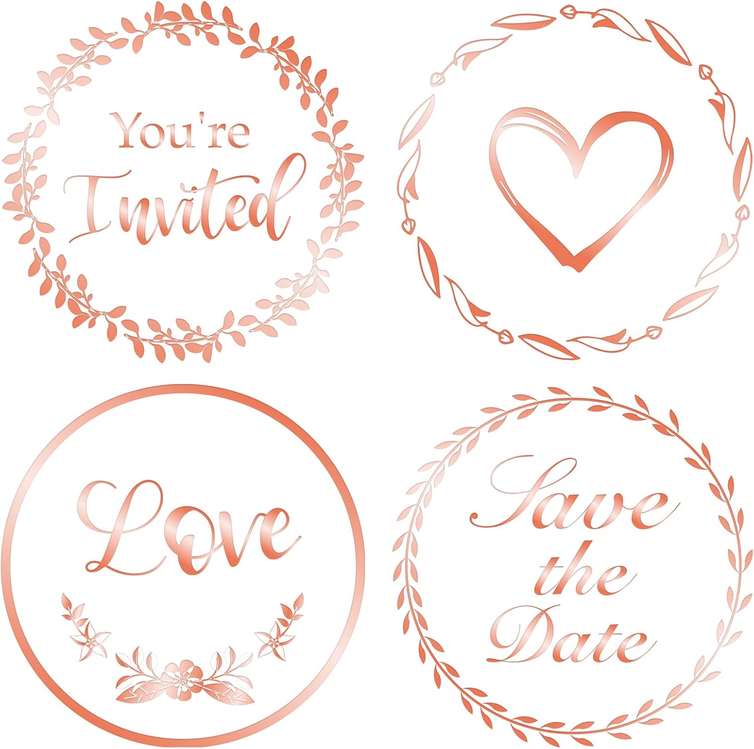 Amazon.com: 500 Pieces Wedding Envelope Seal Stickers 1.25 inch Round ...