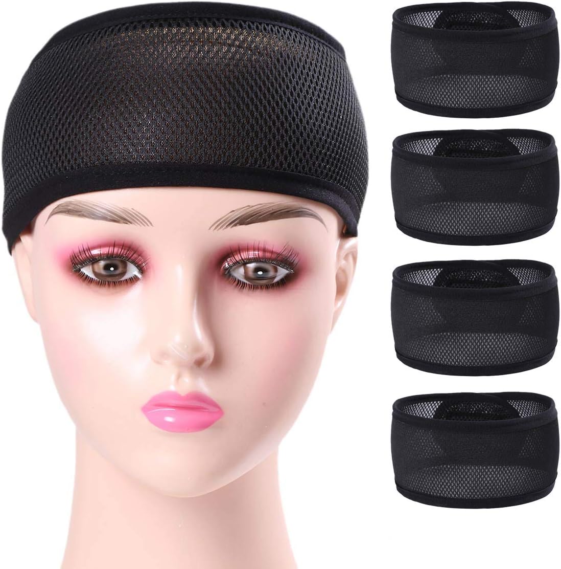 Amazon.com : 6 Pcs Satin Wrap Cap Satin Hair Wrap Scarf Satin Sleep Cap ...