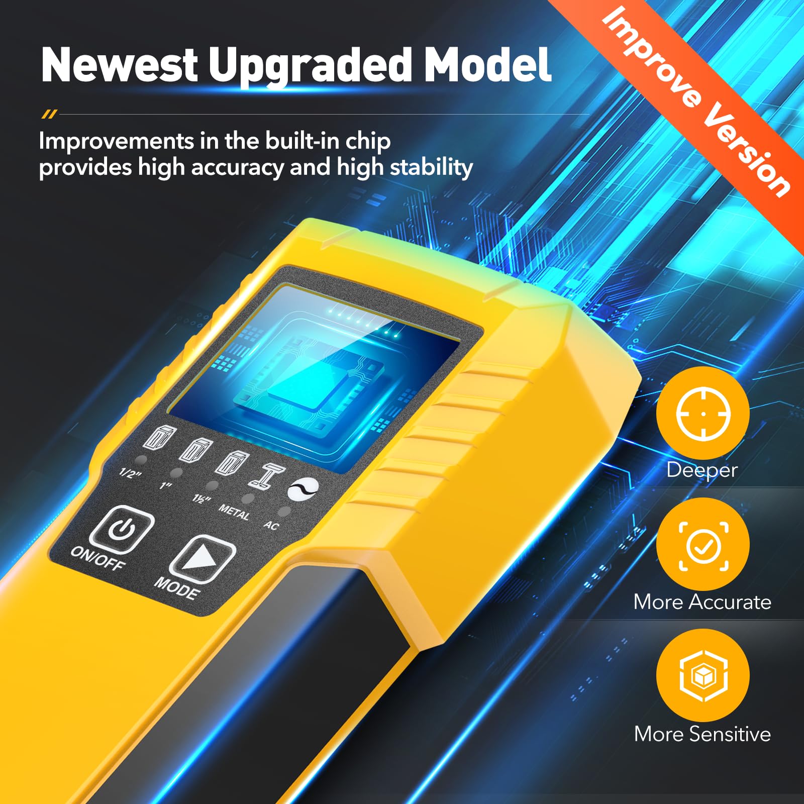 Snapklik.com : Stud Finder Wall Scanner Detector - 5 In 1 Electronic ...