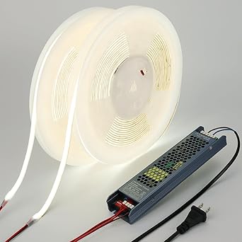 Amazon.com: BENLUN 24V Diffused COB LED Strip Light 65.6ft (2 Rolls of ...