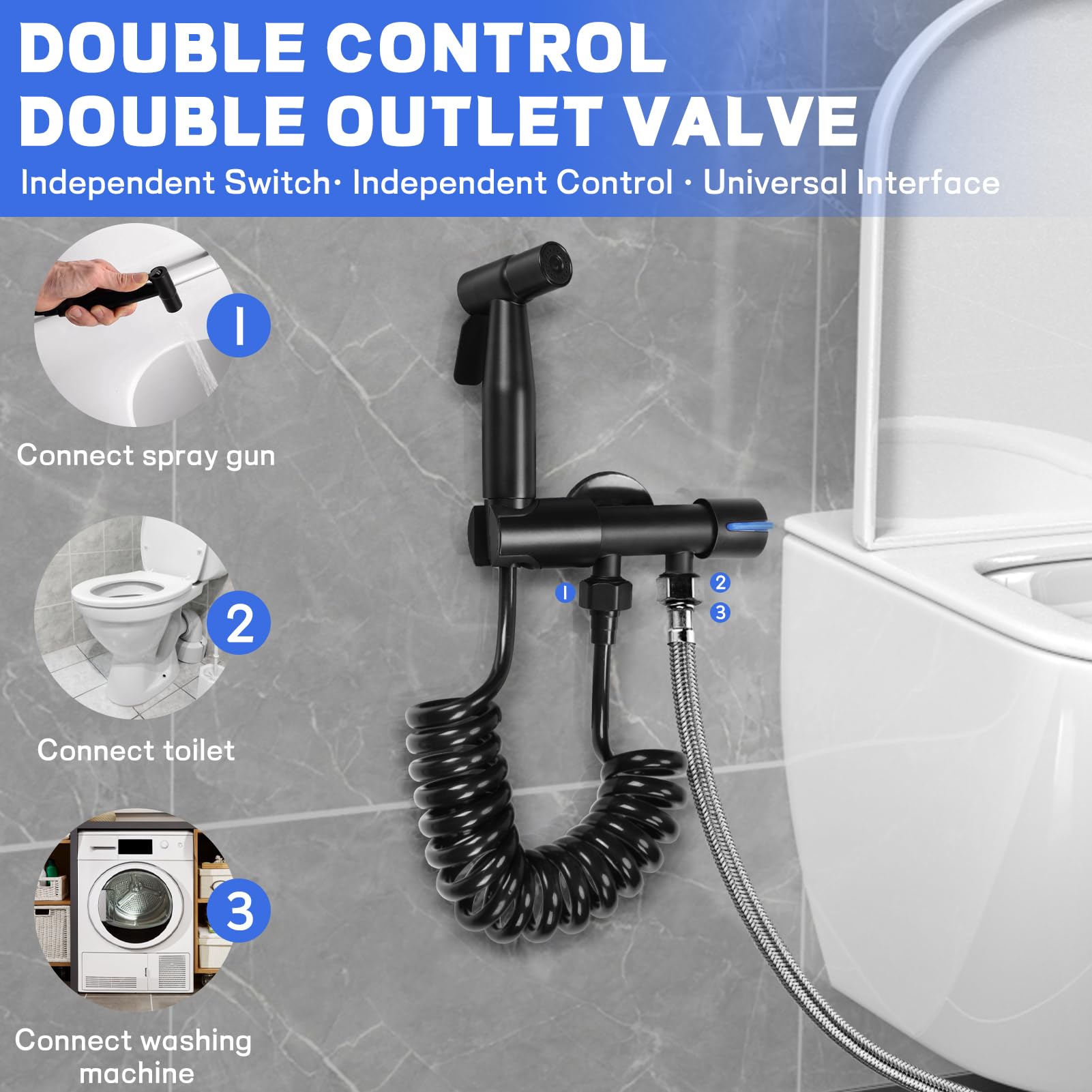 Snapklik.com : Bidet Sprayer For Toilet, Spray Bidet Attachment Dual ...
