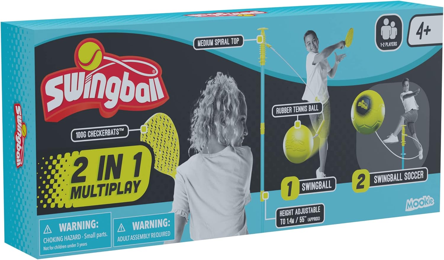 Swingball 7290AM 2 in 1 Multiplay, Tennis, Football Game 2 in 1, Yellow ...