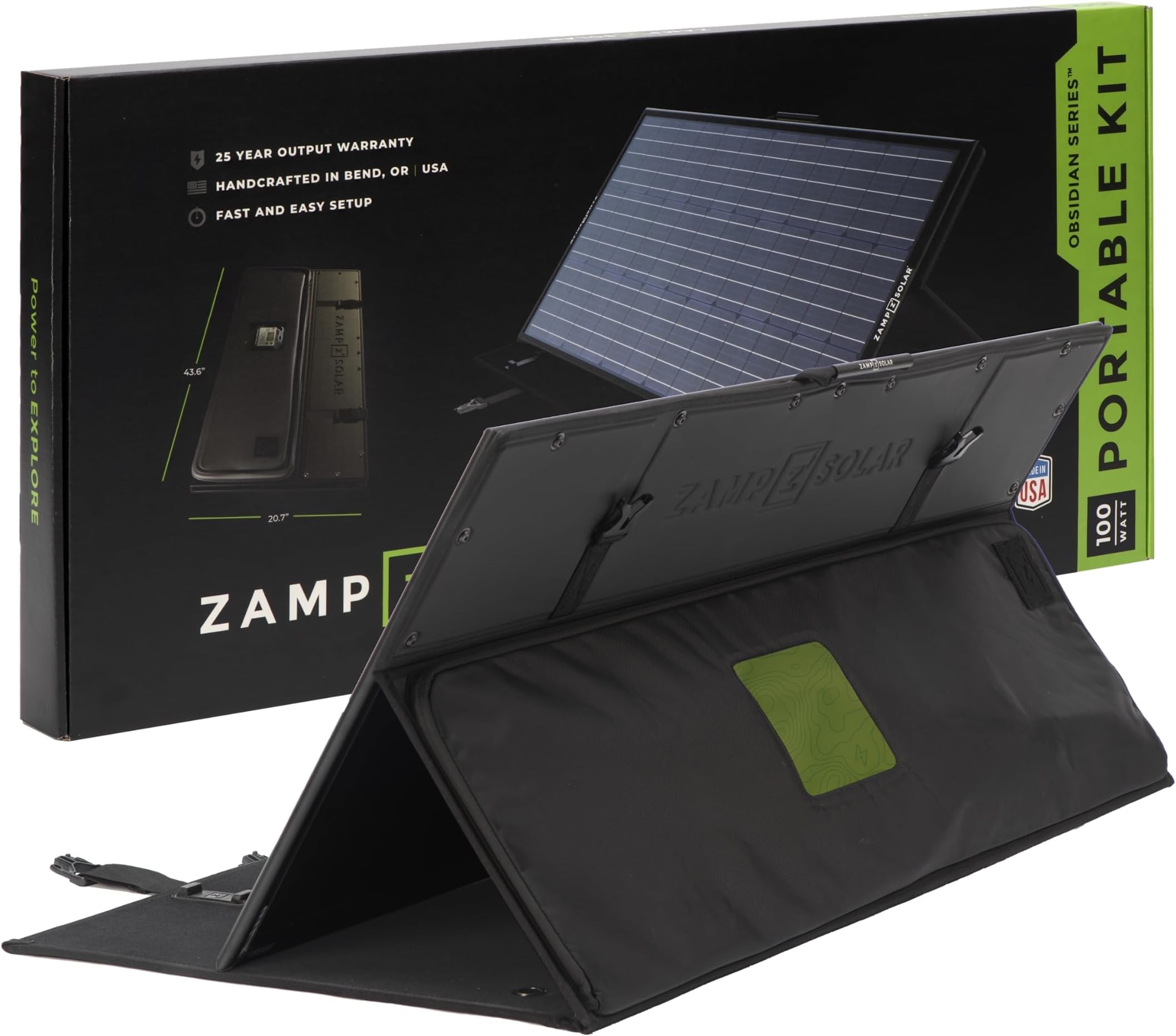 Amazon.com: Zamp solar Obsidian® Series 100-Watt Portable Kit ...