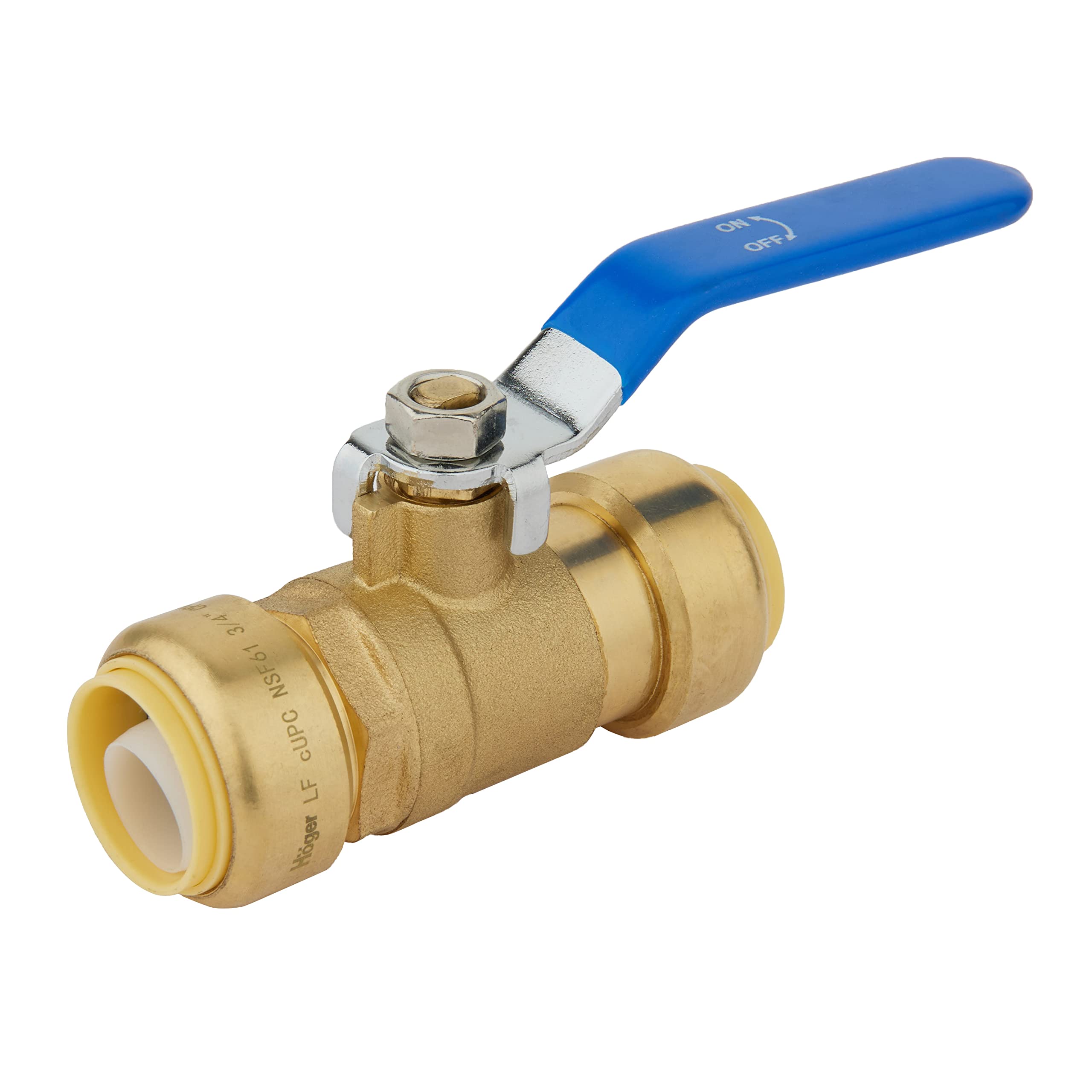 EFIELD 1/2 PUSH FIT BALL VALVE FULL PORT LEAD FREE BRASS 1/2 Inch Push ...