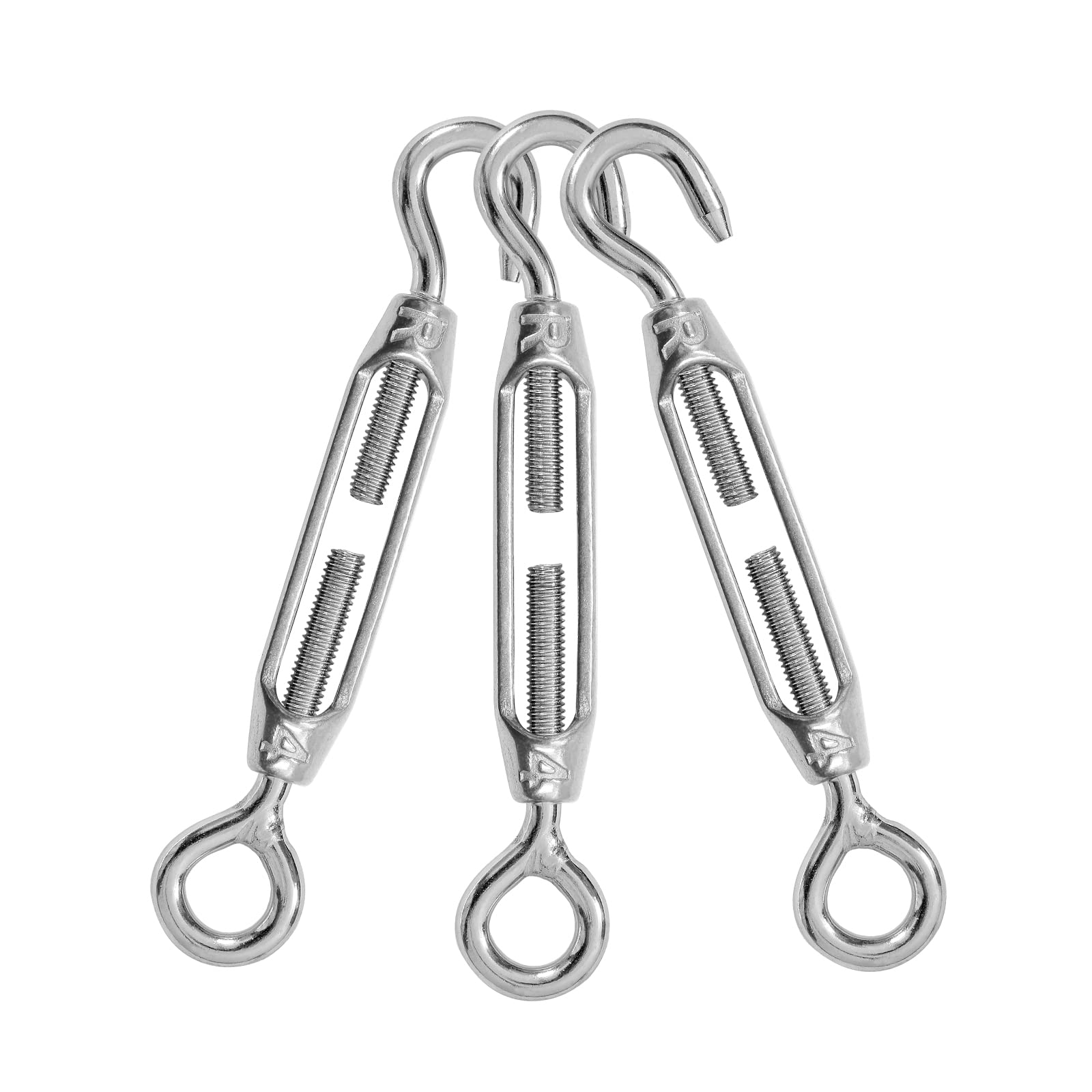 Snapklik.com : 3PCS M4 Hook & Eye Turnbuckle 304 Stainless Steel ...