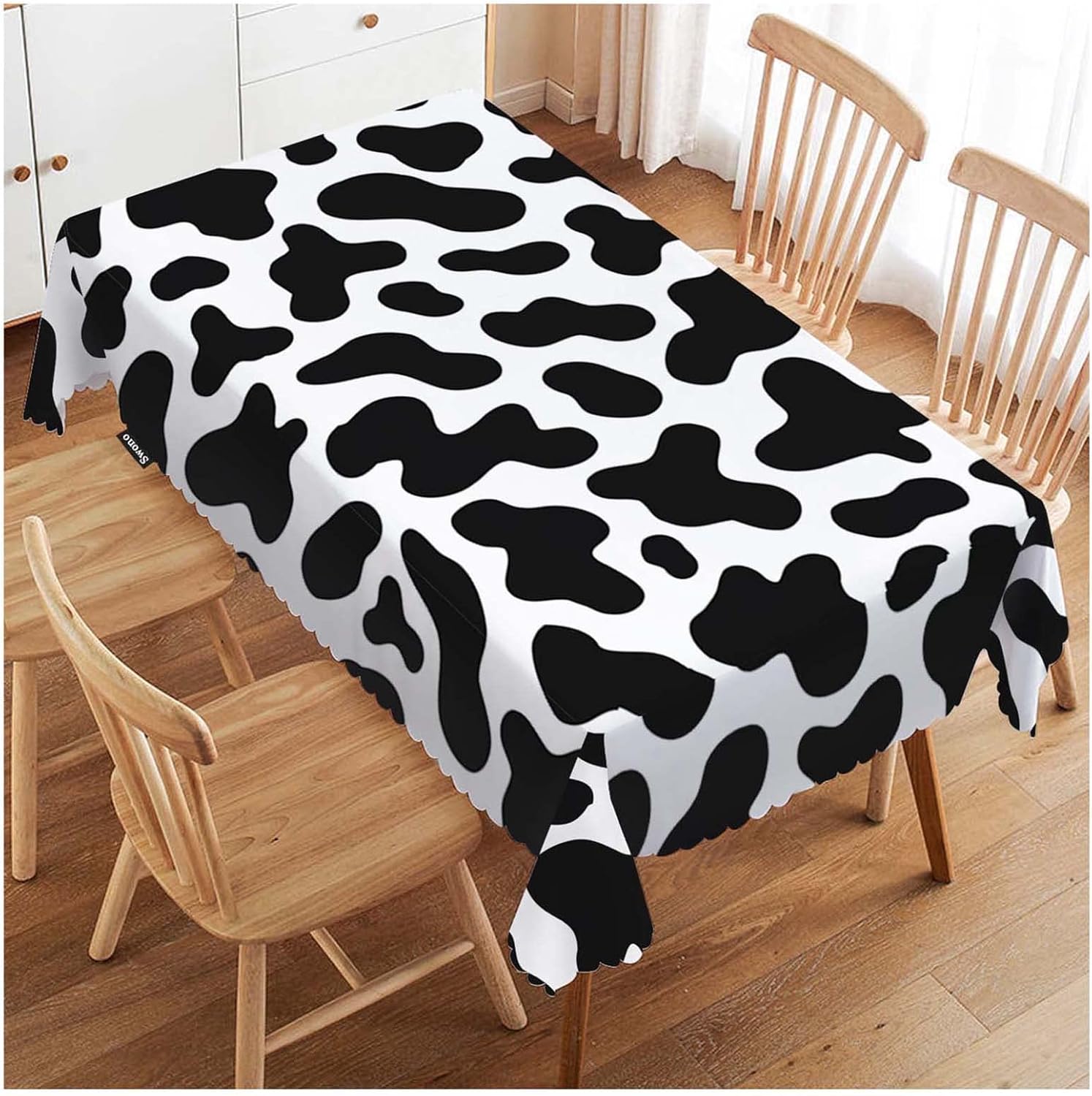 Amazon.com: Swono Cow Table Covers 52x70 Inch Farm Cattle Cow Skin ...