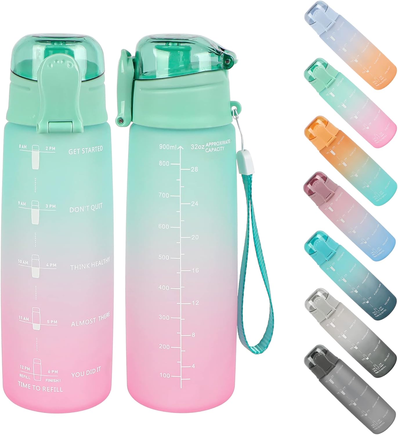 WELTRXE Trinkflasche - Tritan Wasserflasche BPA-Frei 900ML ...