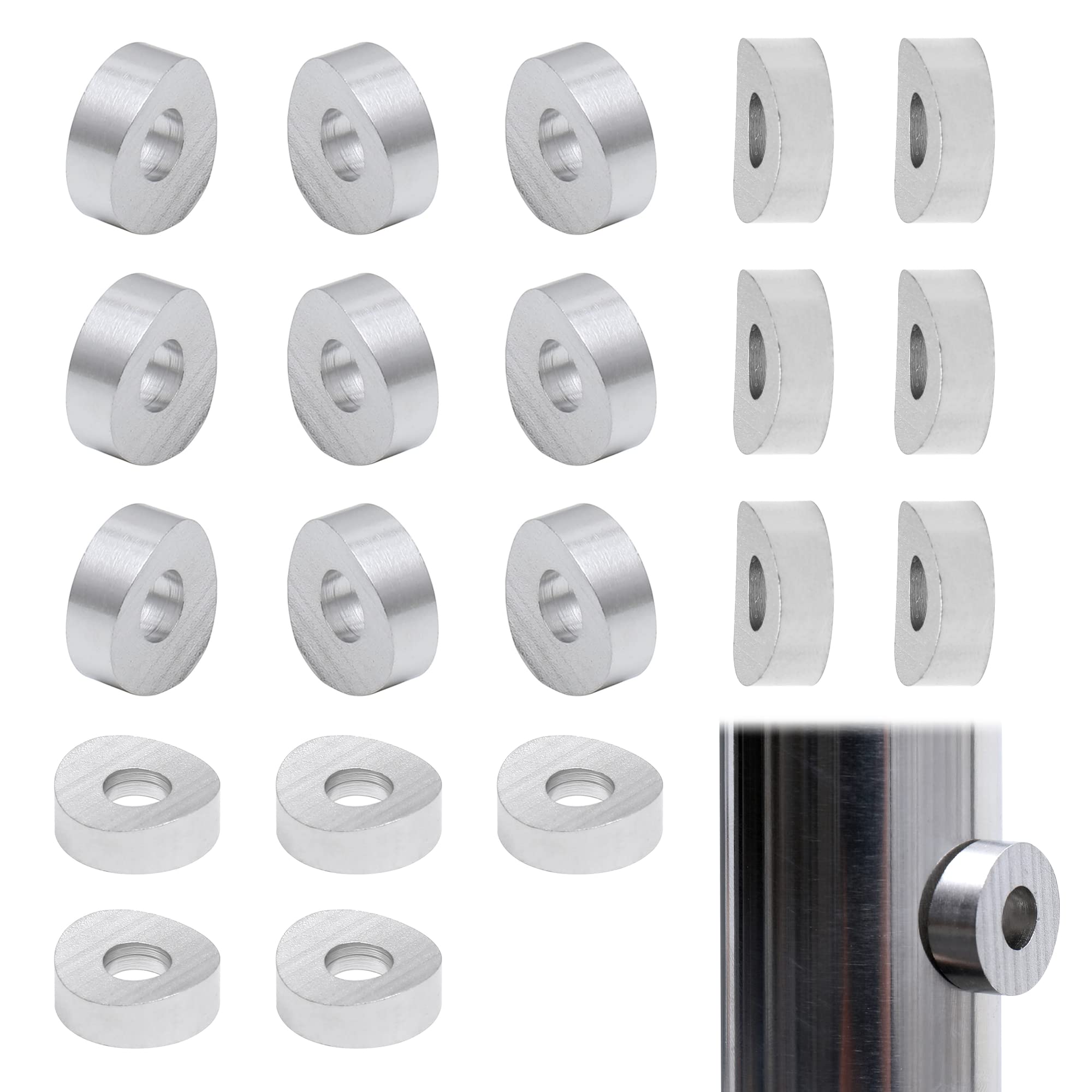 Helffer T316 1/4" 20 Pack Curved Washer, Titanium Plated Stainless ...