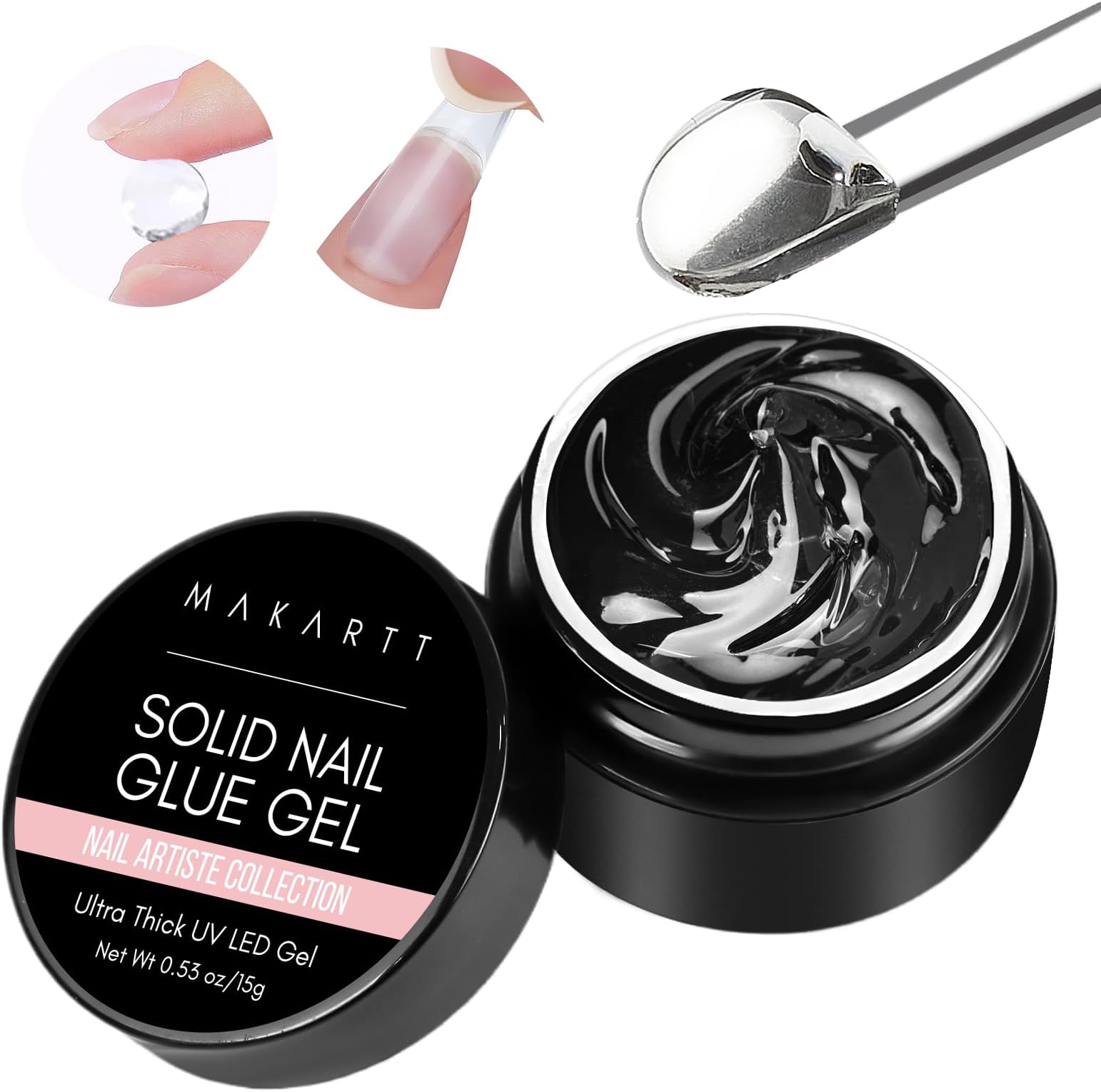 Amazon.com: Makartt Solid Nail Glue Gel: Super Strong Long Lasting ...
