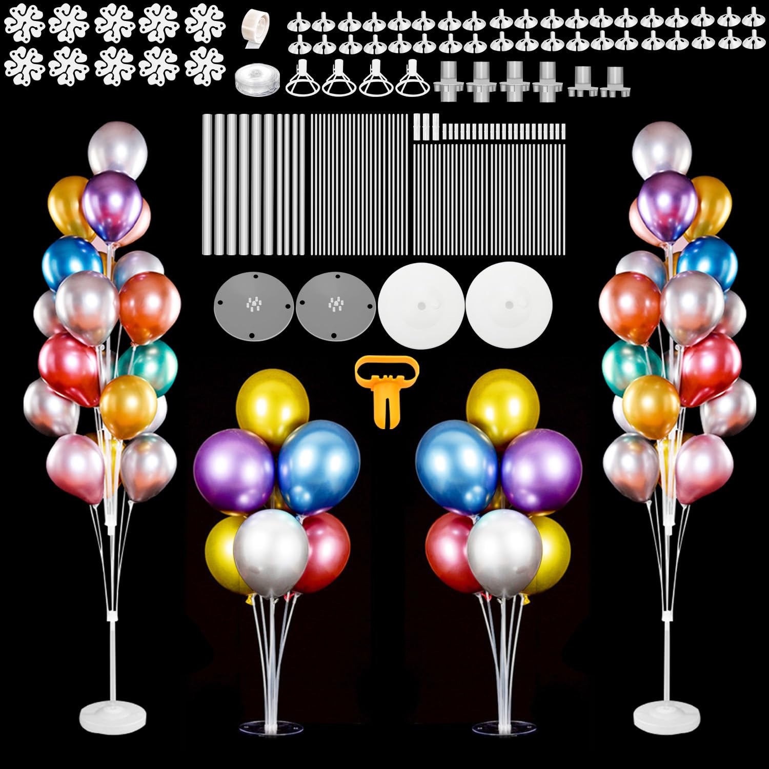 2 Set Balloon Column Kits & 2 Set Balloon Table Stand Kits, Balloon ...