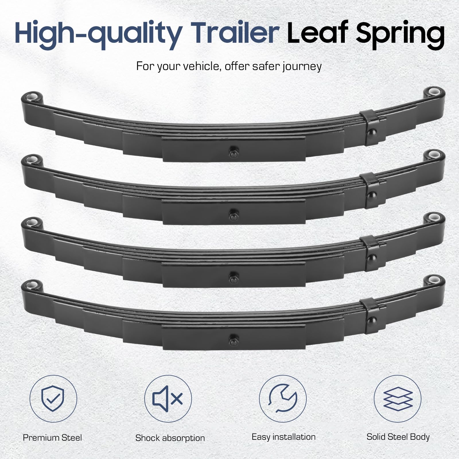 Snapklik.com : 4 Leaf Of SW5 Trailer Leaf Spring, 6000LB Tandem Trailer ...