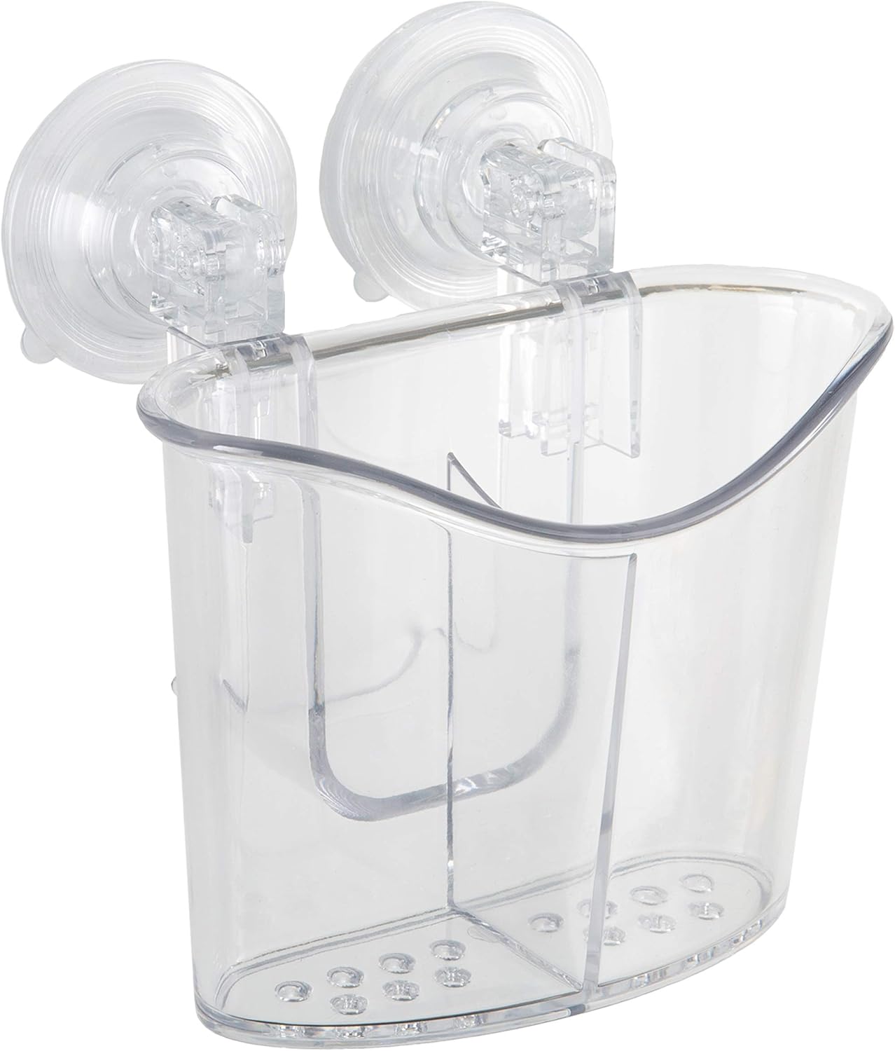 Amazon.com: Bath Bliss Clear Power Lock Suction Holder, 2 Compartment ...