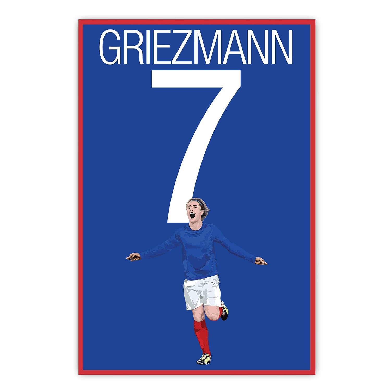Amazon.com: France Soccer Print - Antoine Griezmann Poster - Soccer Art ...