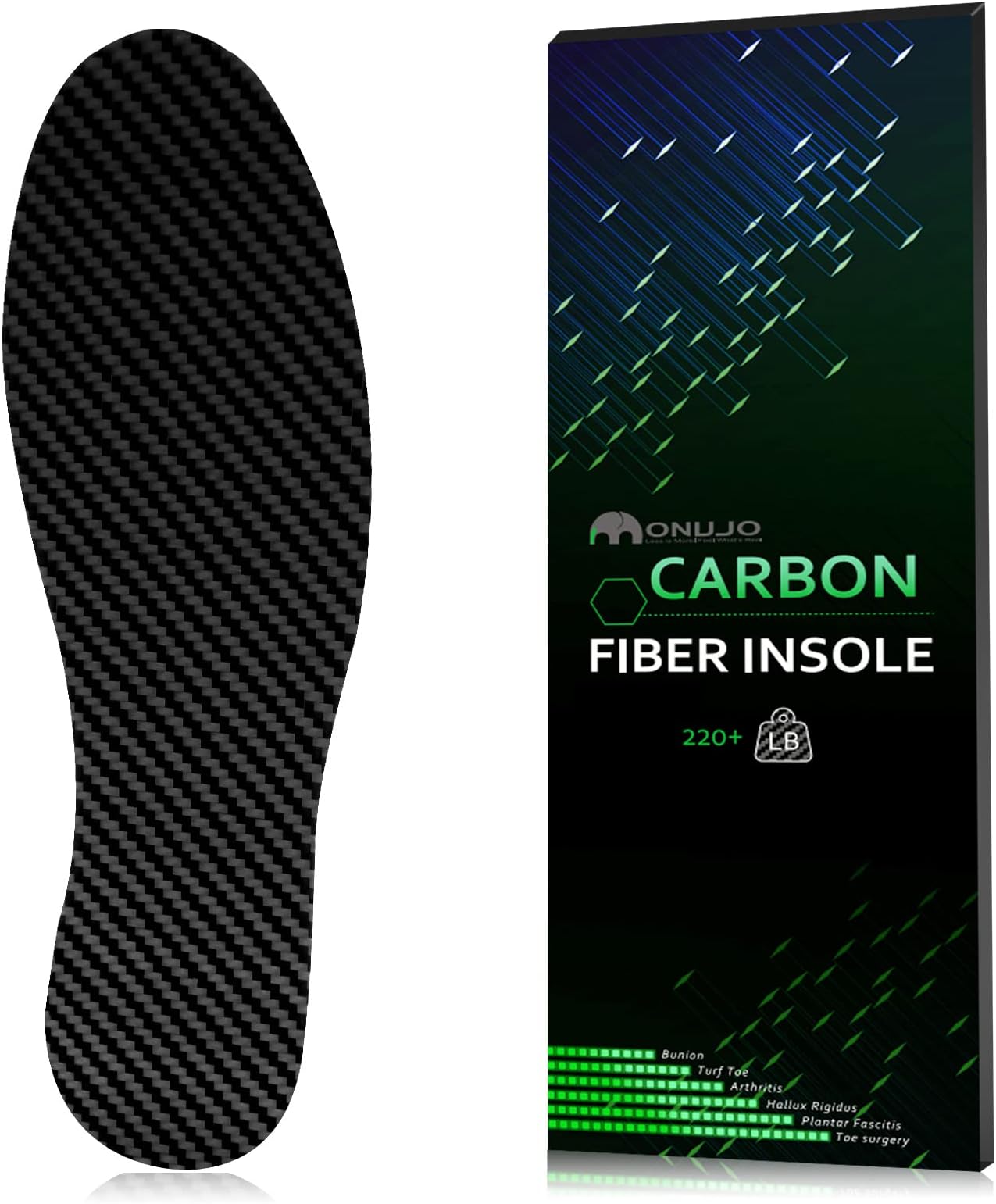 Amazon.com: Carbon Fiber Insole, for Turf Toe, Foot Fractures, Hallux ...