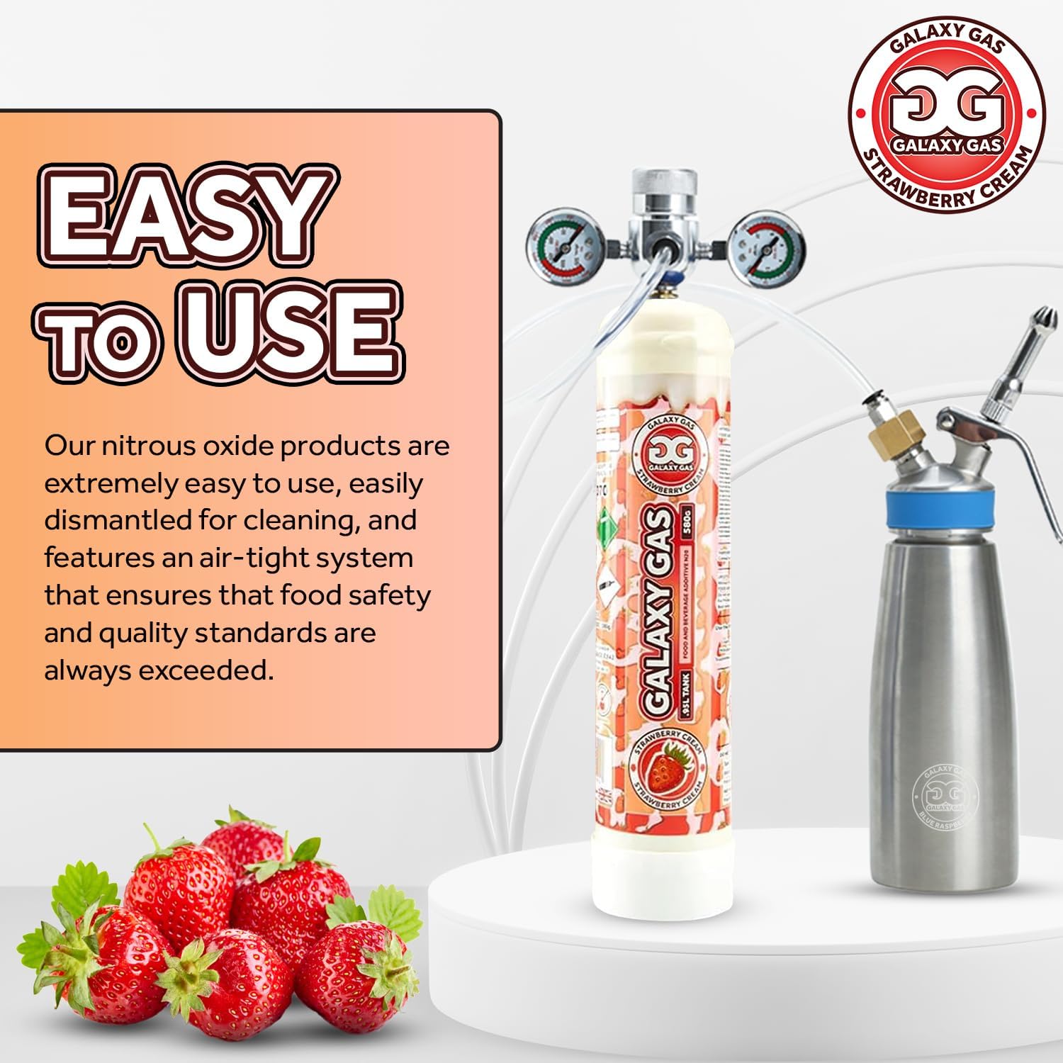 Galaxy Gas Infusion XL .95L 20.46 oz N2O Tanque de Óxido Nitroso Crema ...